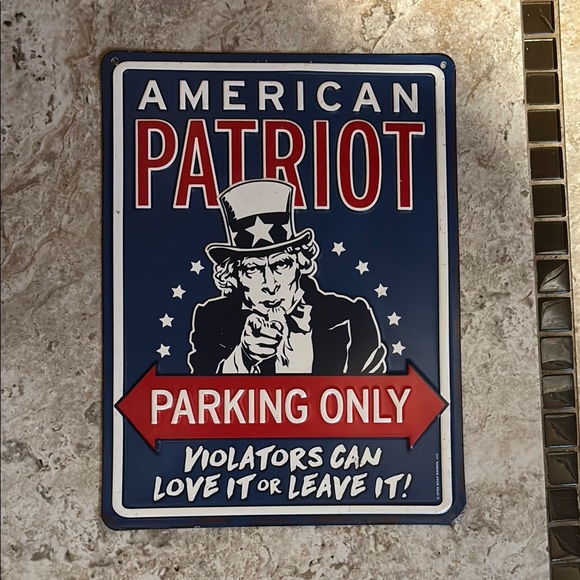 uncle sam | Wall Decor | American Patriot Parking Only Sign Red Blue ...